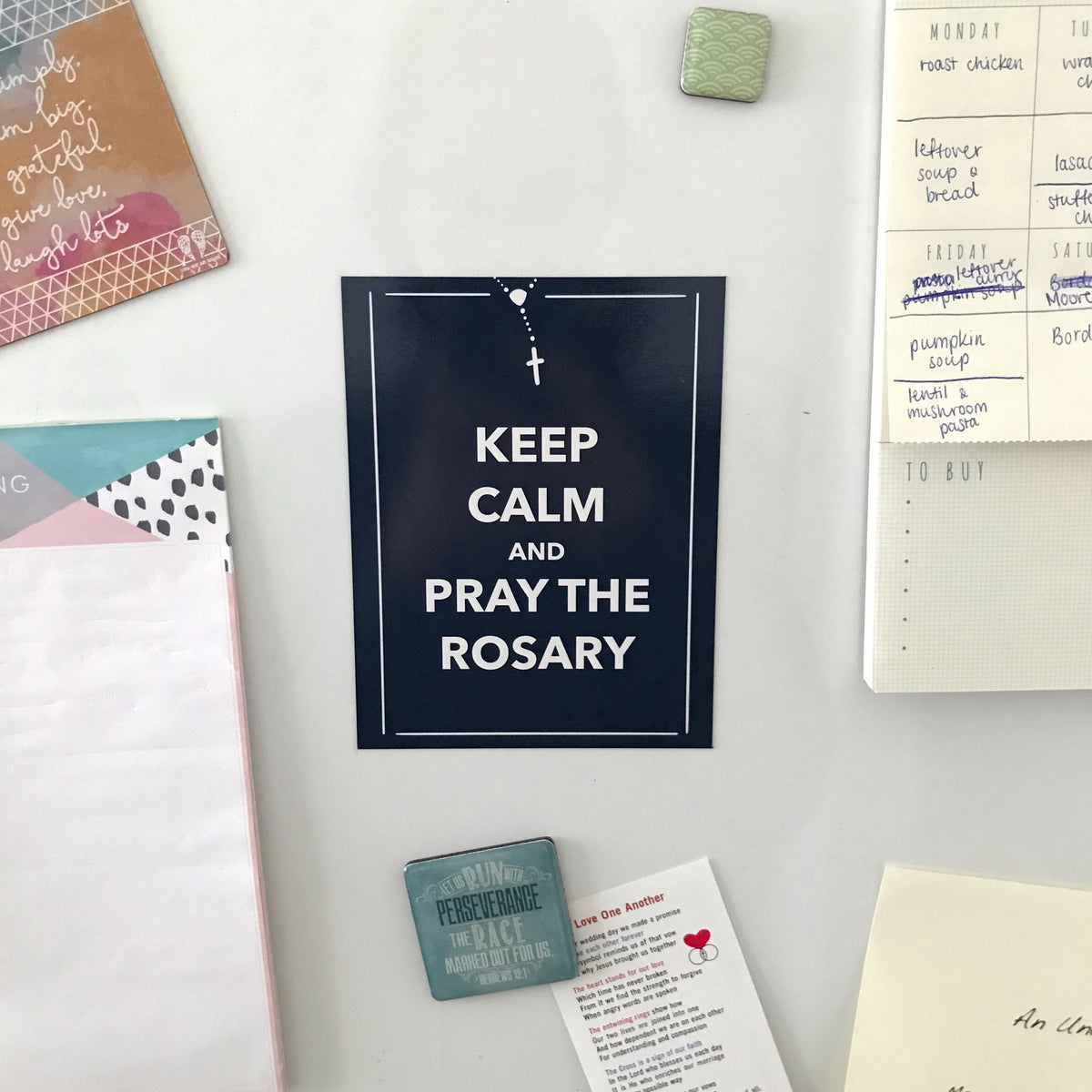 Keep Calm and Pray the Rosary Magnet – Marian Graces