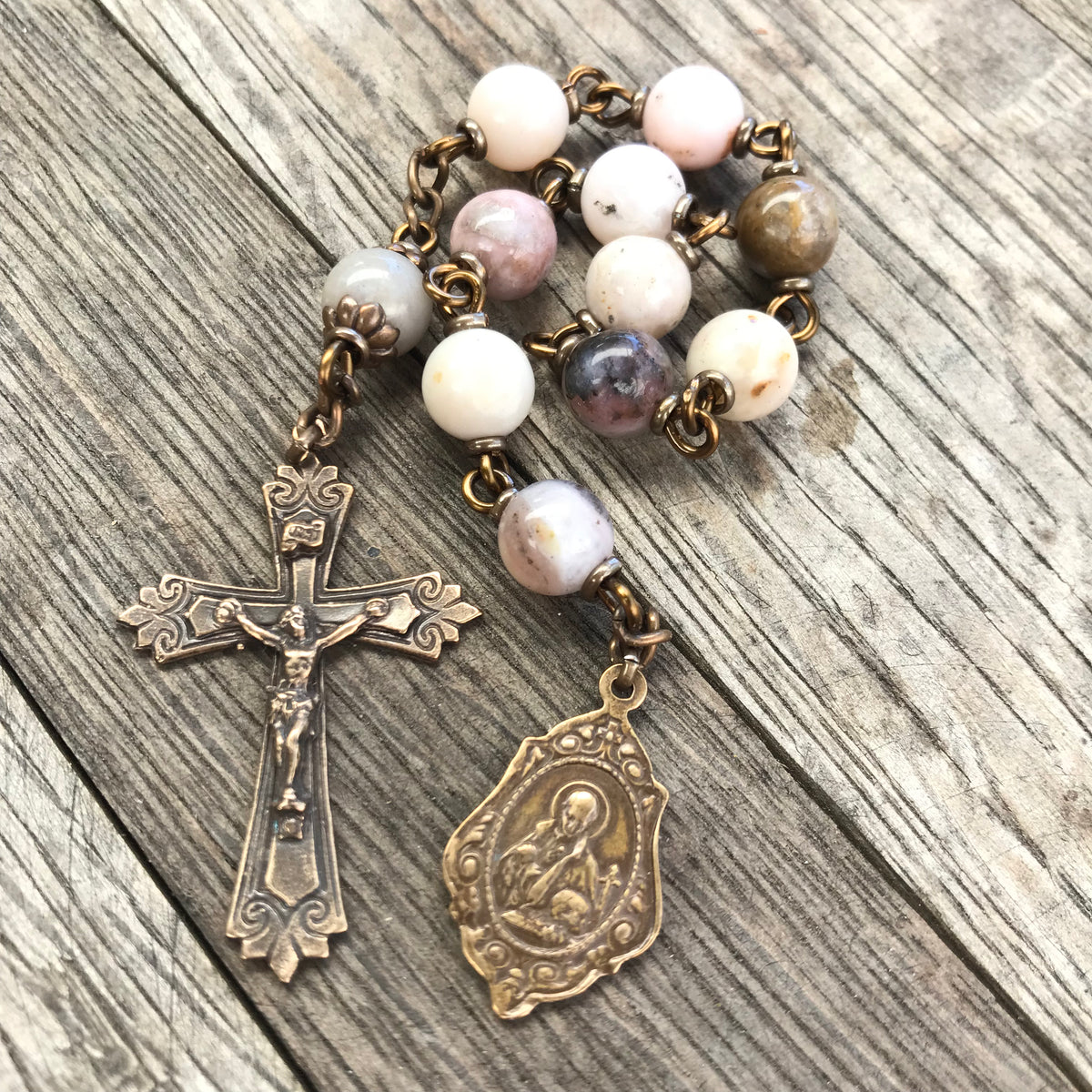 Bronze St. Gemma Galgani Pocket Rosary – Marian Graces