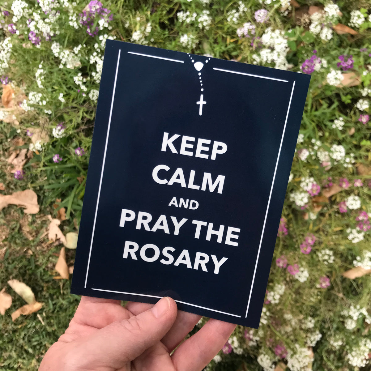 Keep Calm and Pray the Rosary Magnet – Marian Graces