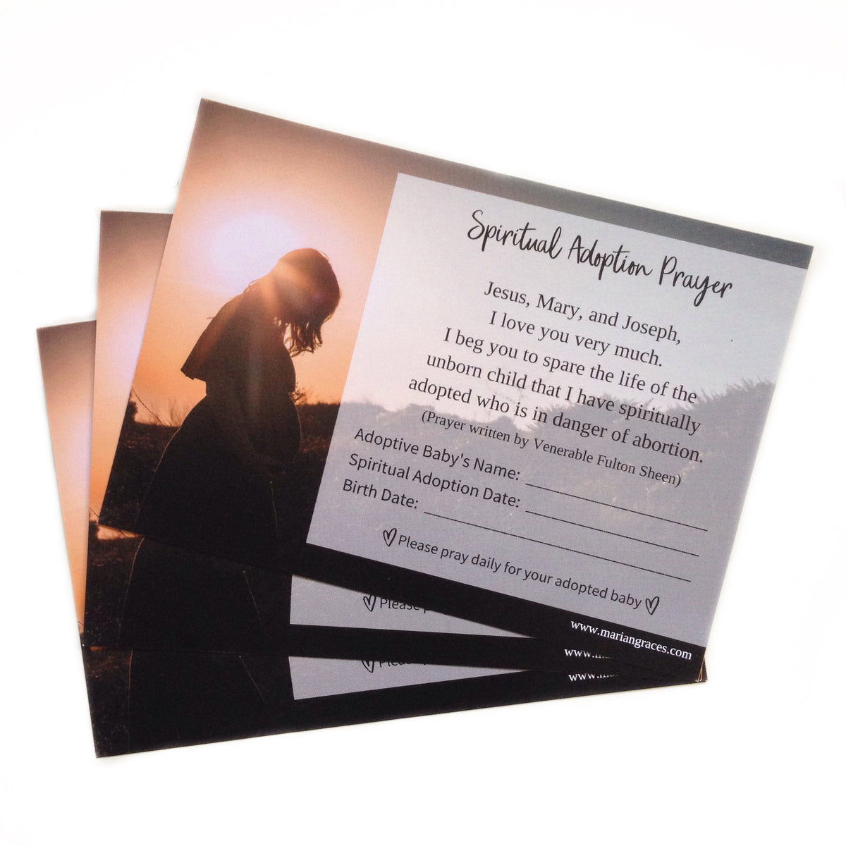 Spiritual Adoption Prayer Card - Pack of 100 – Marian Graces